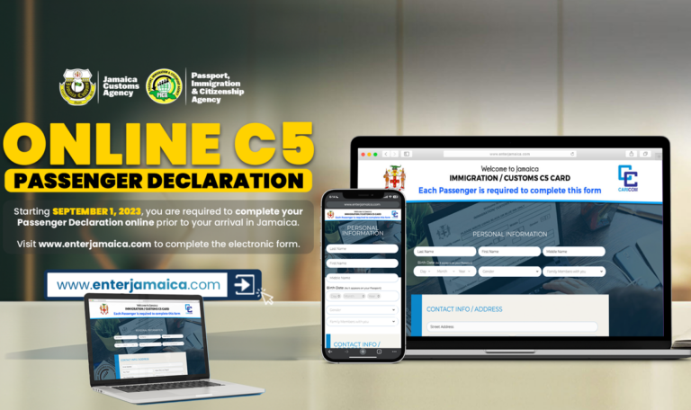 Electronic C5 Passenger Declaration – Jamaica Customs Agency